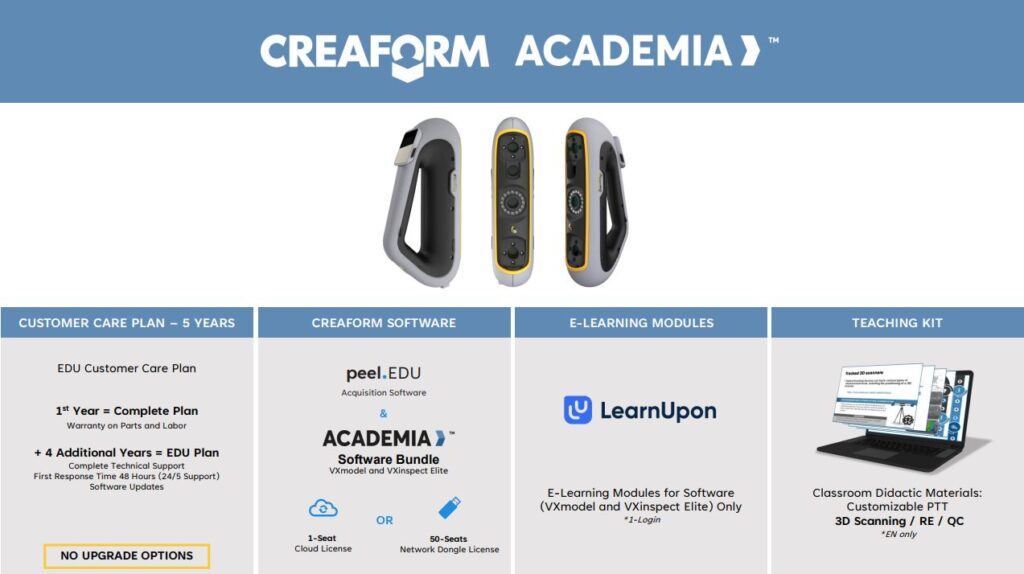 Creaform Academia 3d Scanner New England Aet Labs